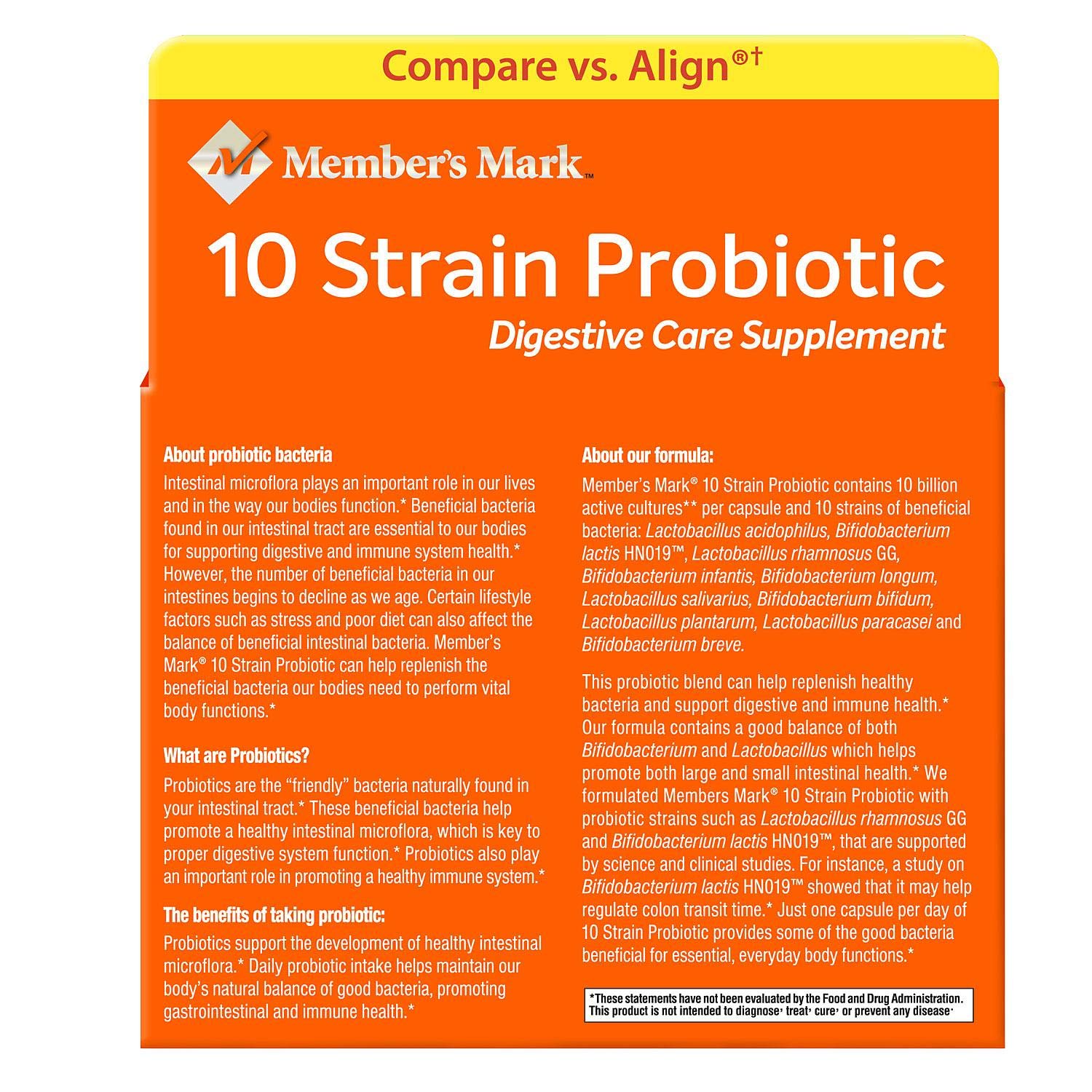 Member’s Mark 10 Strain Probiotic (84 ct.) – LifeIRL